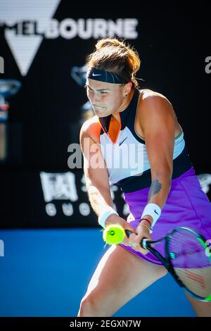 Aryna Sabalenka in action during in the Women's Singles Final match on ...