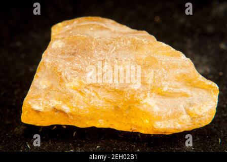Closeup shot of Copaline mineral isolated on a black background Stock ...