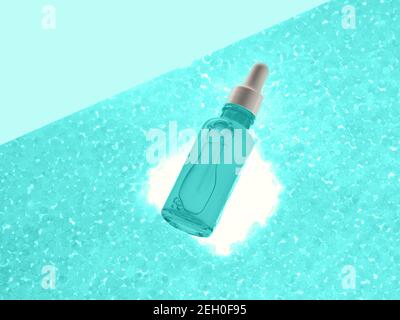 Hyaluronic acid serum generic bottle on pink abstract background Stock ...