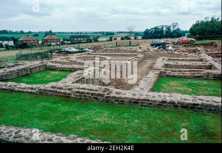 Roman mansion. Archaeological works in progress at Wall, Roman ...