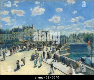 Renoir, Pont Neuf, Paris, painting in oil on canvas, 1872 Stock Photo ...
