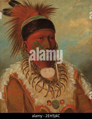 Indian Chief Portrait, White Cloud, chief of the Iowa Stock Photo - Alamy