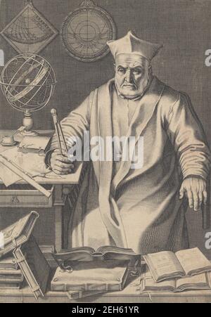 Portrait of Cardinal Christopher Clavius, Francesco Villamena, 1606 ...