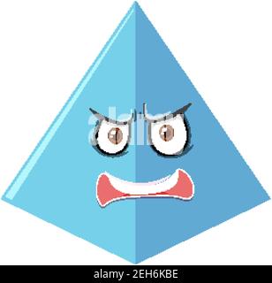pyramid geometric shape character icon doodle illustration Stock Vector ...