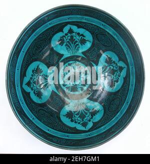 Iranian fritware (stone-paste) bowl with an elephant and three ...