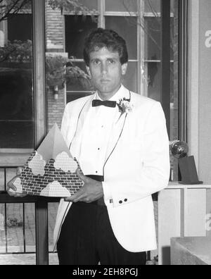 Artist Joe Stallone (Joseph A.) in 1979 at an exhibition of his works ...