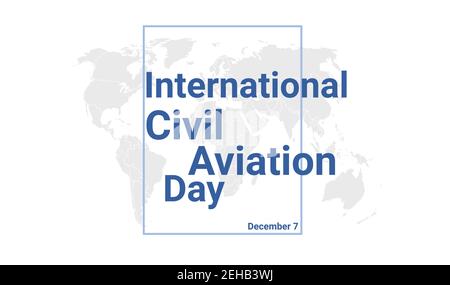 World civil aviation text for poster or banner design illustration ...