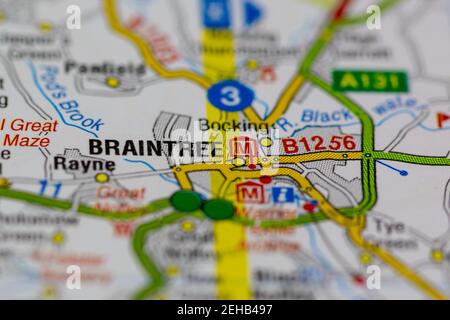 Braintree town sign Stock Photo - Alamy
