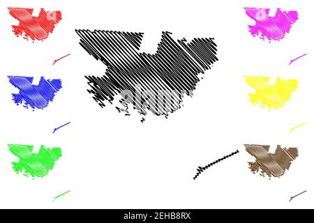 Hyde County (North Carolina) outline map set Stock Vector Image & Art ...