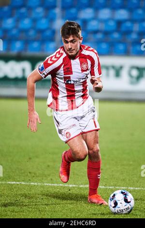 Aalborg, Denmark. 19th Feb, 2021. Alexander Scholz (14) of FC ...