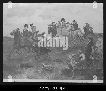 Paardrijden op de heide, Engels plaatje (max res Stock Photo - Alamy