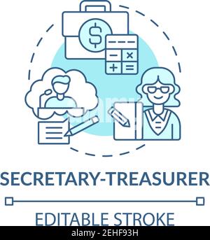Secretary treasurer concept icon Stock Vector Image & Art - Alamy