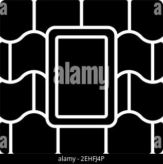 Roof Window vector Skylight concept thin line seamless pattern Stock ...