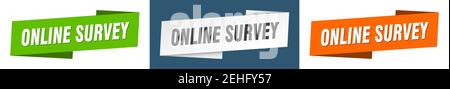 survey ribbon label sign set. survey banner Stock Vector Image & Art ...