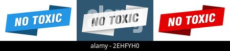 no toxic banner template. ribbon label sticker. sign Stock Vector Image ...