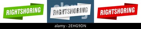 rightshoring banner template. rightshoring ribbon label sign Stock ...