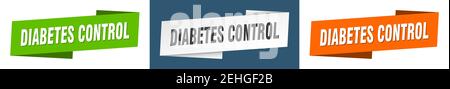 diabetes control banner template. ribbon label sticker. sign Stock ...