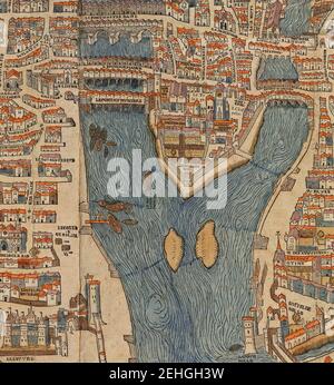 The 'Palais de la Cité - Le Louvre - L'hôtel de Nesle' from 1550 ...