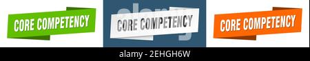 competency ribbon label sign set. competency banner Stock Vector Image ...