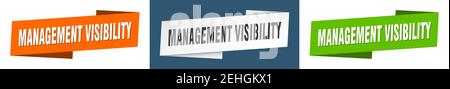visibility ribbon label sign set. visibility banner Stock Vector Image ...