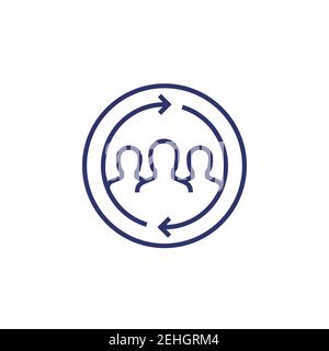 customer retention and returning clients line icon Stock Vector Image ...