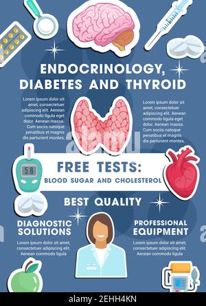 Diabetes clinic poster for endocrinology medicine design ...