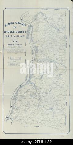 Palmer's farm map of Brooke County, West Virginia Stock Photo - Alamy