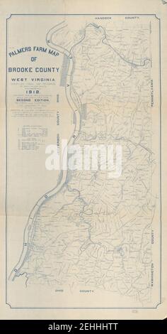 Palmer's farm map of Brooke County, West Virginia Stock Photo - Alamy