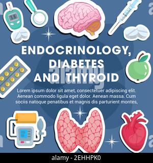 Diabetes clinic poster for endocrinology medicine design ...