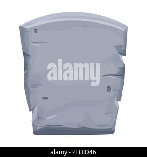 Stone game menu template textured comic in cartoon style isolated on ...