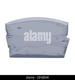 Stone game menu template textured comic in cartoon style isolated on ...