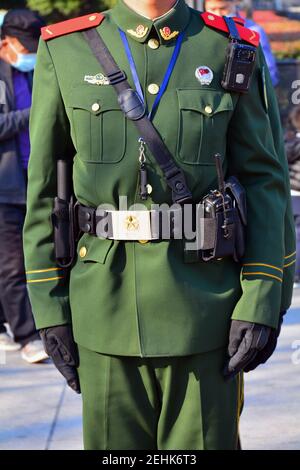 Chinese People's Armed Police Force on guard in Tiananmen Square, April ...