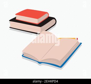 academic books over white background, vector illustration Stock Vector ...