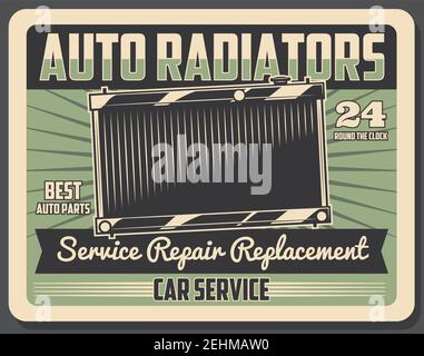 Vector logo for Auto Parts, poster with white decorative signboard with ...