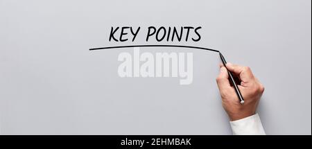 Handwriting text writing Key Points. Conceptual photo most important ...