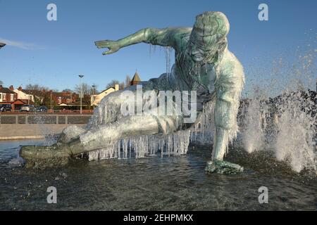 Sir Tom Finney statue outside Preston North End's Deepdale stadium ...
