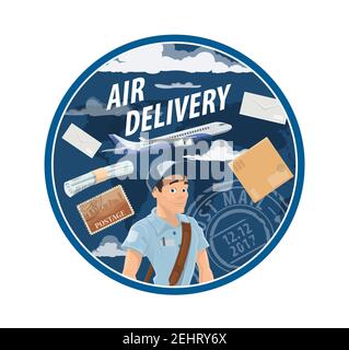 Air logistic mail cargo postal parcel delivery airmail service copy ...