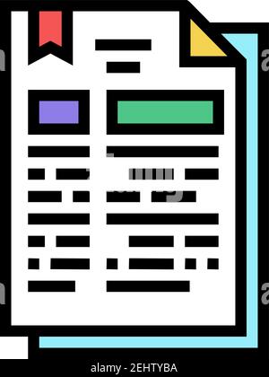 protocol document color icon vector illustration Stock Vector Image ...