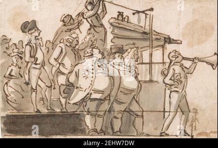 Paul Sandby Election Scene Stock Photo - Alamy