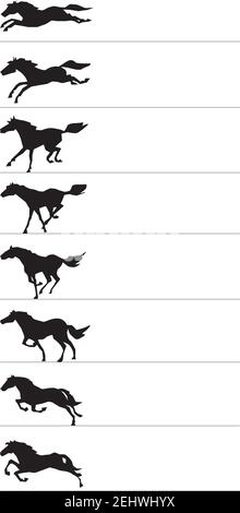 Horse Run cycle animation sprite sheet Stock Vector Image & Art - Alamy