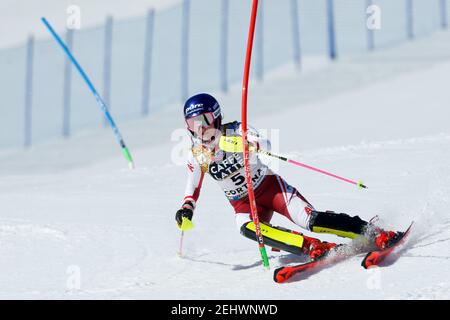 Chiara Mair (AUT) in action during 2021 FIS Alpine World SKI ...