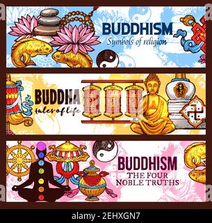 Buddhism religious symbol, endless knot. Buddhist Hinduism Dharma ...