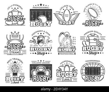 American football sport heraldic symbols and icons for sporting club or ...
