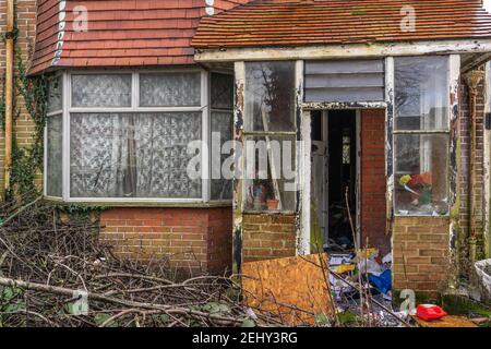 Old derelict buildings in a bad state of repair Stock Photo - Alamy