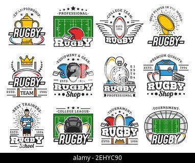 American football sport heraldic symbols and icons for sporting club or ...