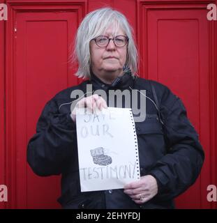 Anna Corrigan from the Tuam Babies family group holding 'Save Our ...