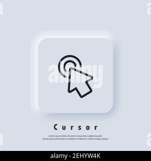 Clicking mouse cursors, computer finger pointers vector set. Mouse pointer finger, cursor arrow ...