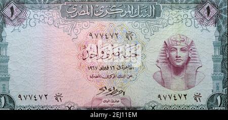 Egyptian one pound banknote 1967 banknote. famous ancient banknotes ...