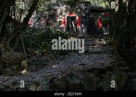 So Lo Pun abandoned village, Plover Cove Country Park, New Territories ...