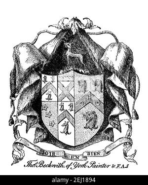 Book of English heraldry, Arms of Thomas Lord Howard, Henry Carewe, and ...